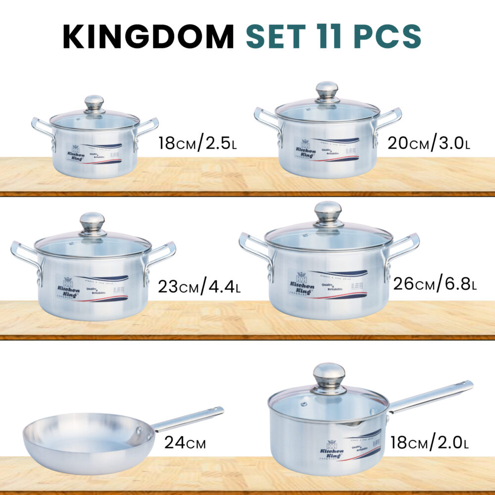 Kingdom Set Induction (11 Pcs) – Kitchen King Cookware