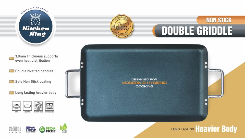 Double Griddle Pan (50×28) – Kitchen King Cookware