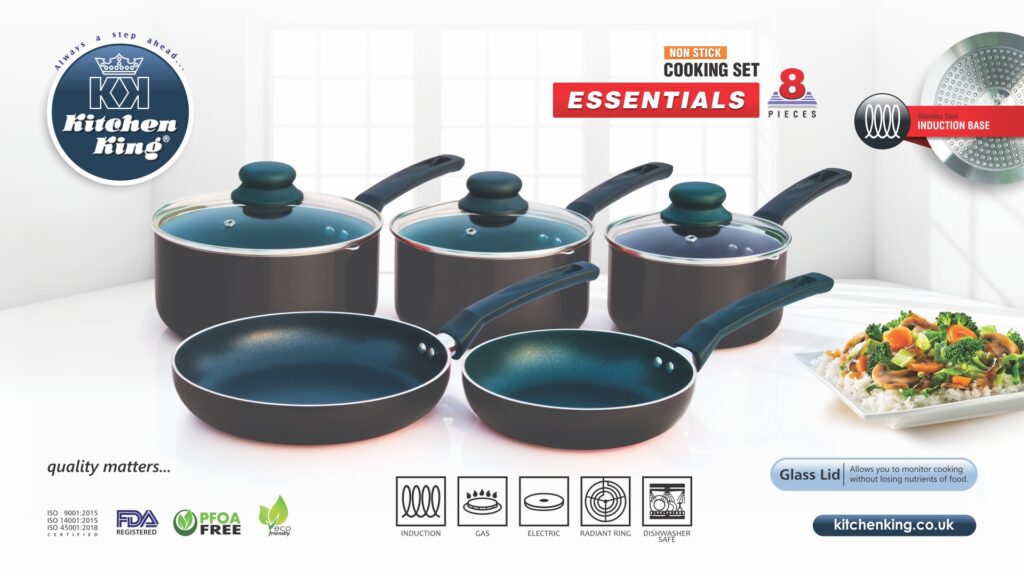 Non Stick Set Essential Black – Kitchen King Cookware
